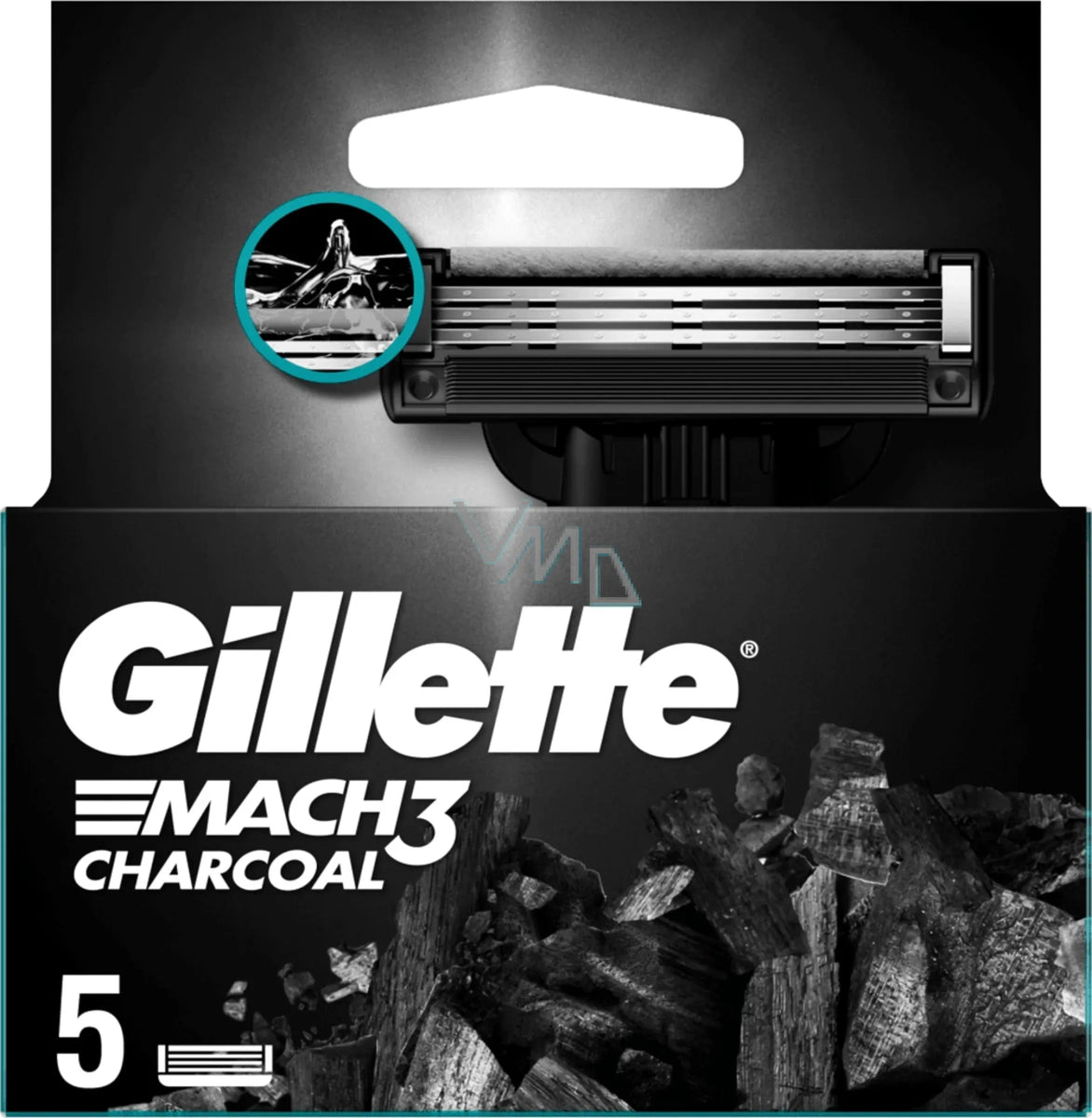 Gillette Mach3 Charcoal Replacement Heads – 5 Pack – Prime Groom